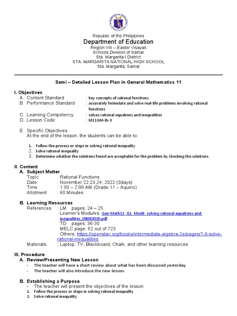 Solving Rational Inequality | PDF