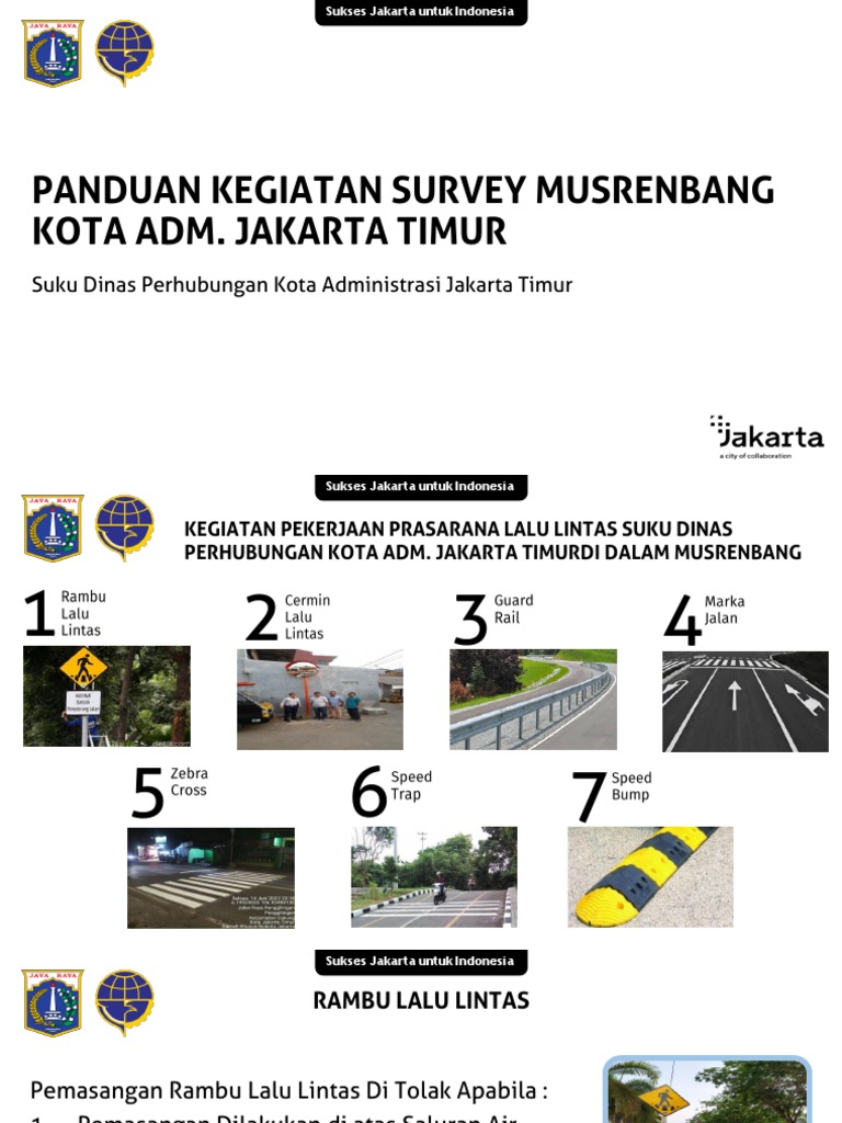 Panduan Survey Prasarana Lalu Lintas Jakarta Timur | PDF