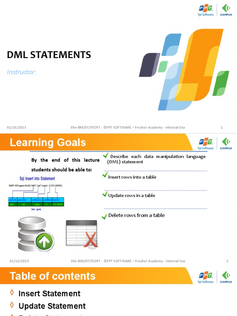 Lecture 4 Dml Statements Pdf 4348