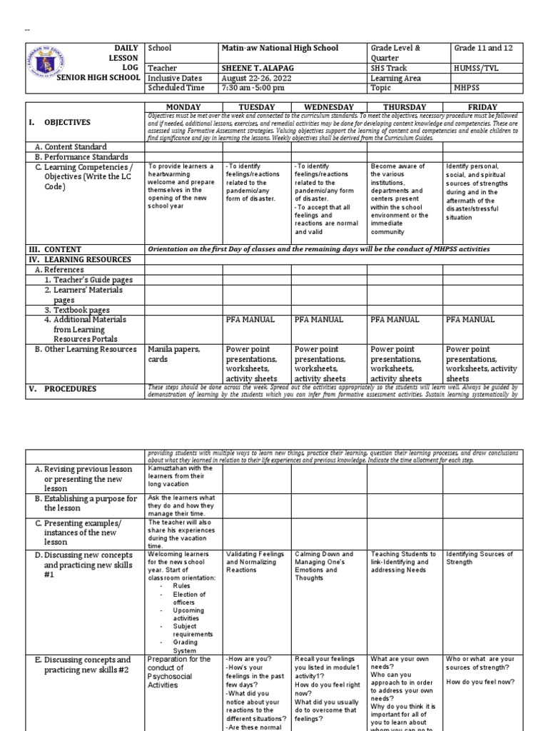 DLL UCSP Week 1 | PDF | Learning | Teaching Method