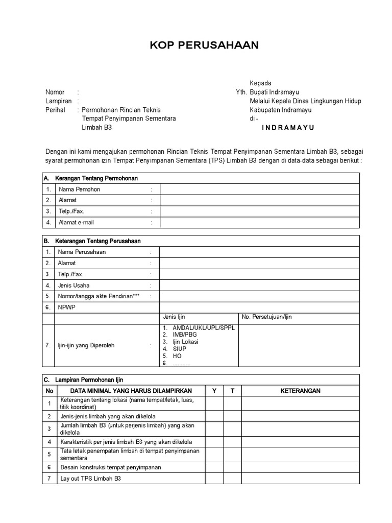 Permohonan Rintek LB3 | PDF