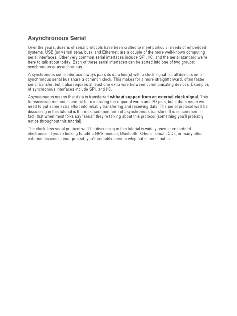 Asynchronous Communication | PDF