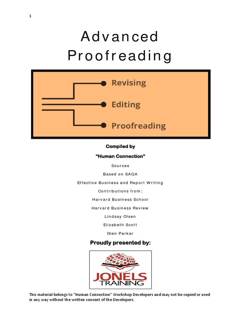 Advance Proofreading | PDF | Proofreading | Human Communication