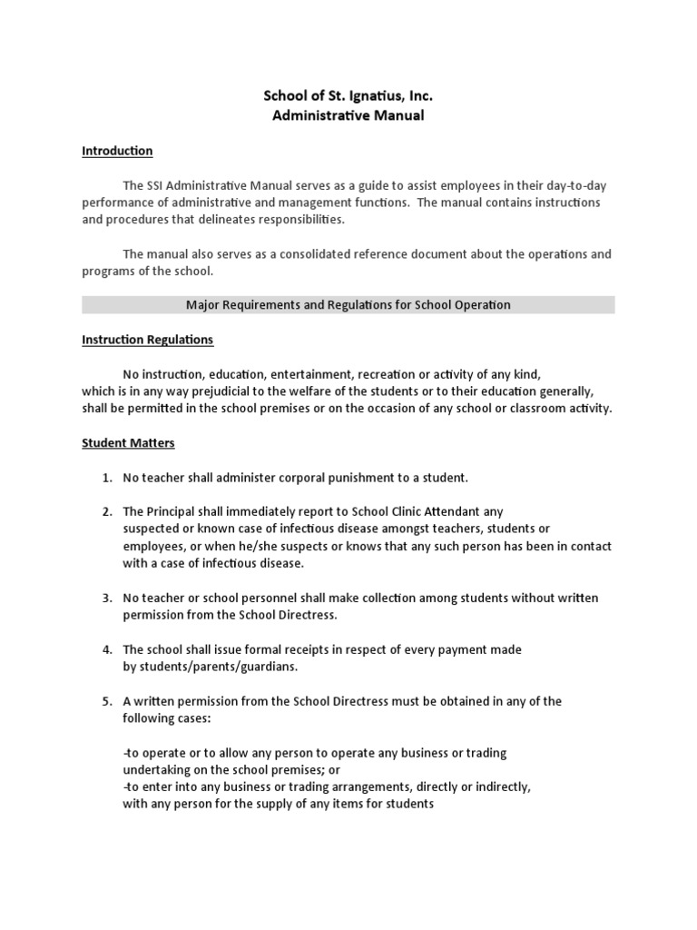 Administration Manual | PDF | Teaching Method | Curriculum