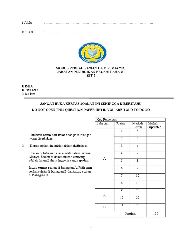 K2 Set 2 Perealisasian Item Pdf