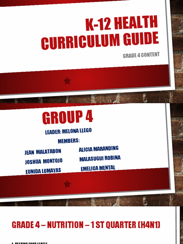Grade 4 Health Curriculum Guide | PDF