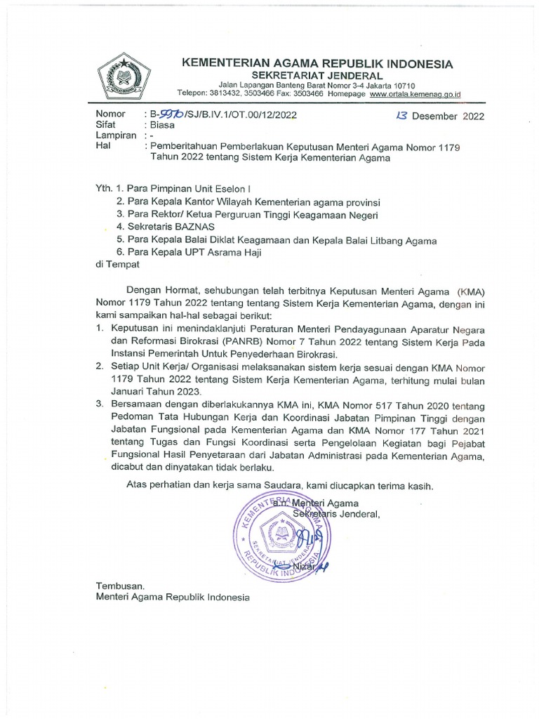 Pemberitahuan Kma 1179 | PDF