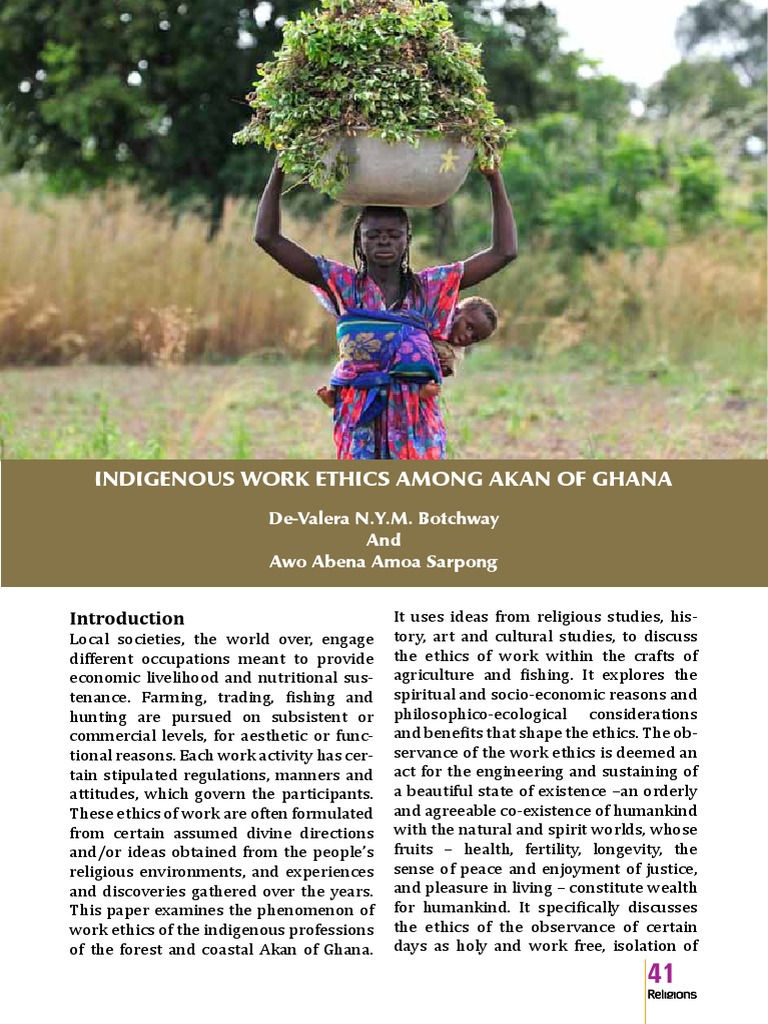 Indigenous Work Ethics Among The Akan of Ghana | PDF