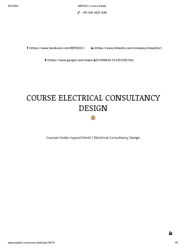 Electrical Consultancy Design | PDF | Mechanical Engineering ...