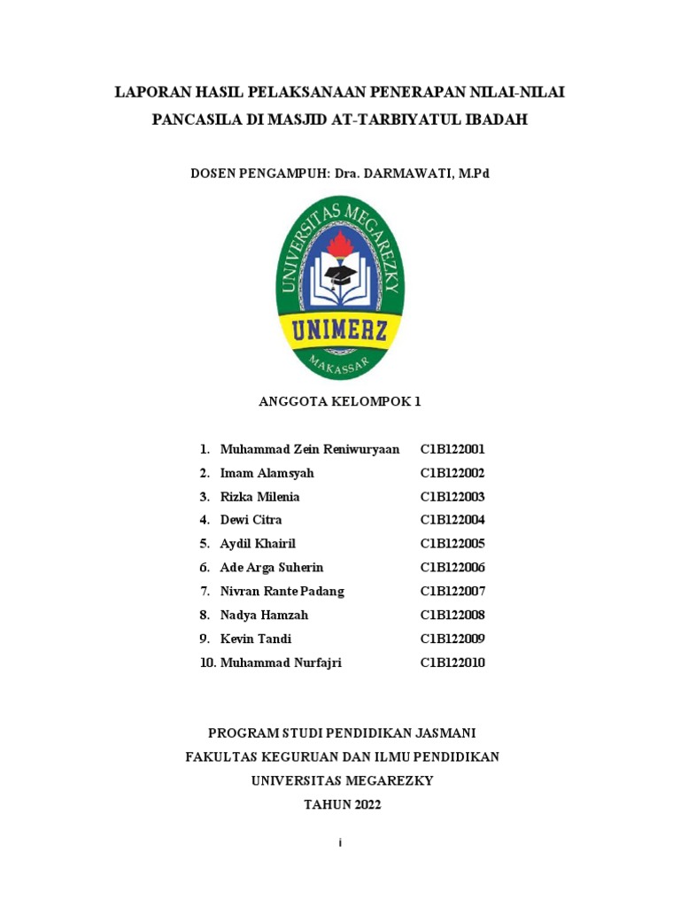 LAPORAN Penerapan Nilai Sila Pancasila | PDF