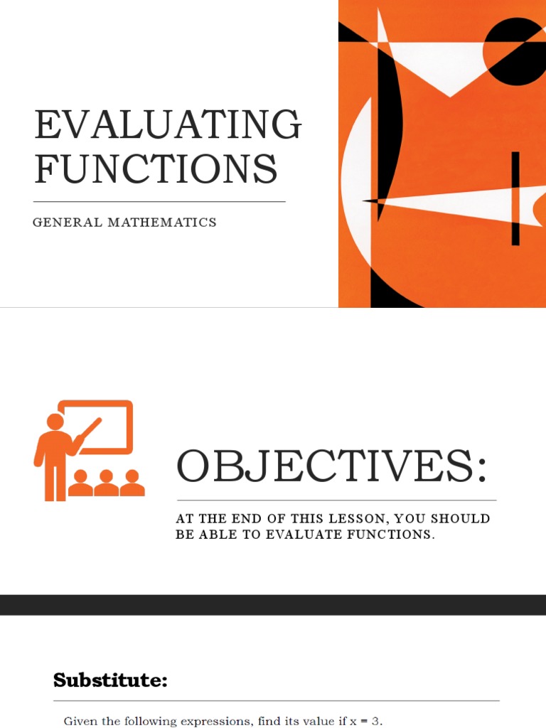 Evaluating Functions | PDF