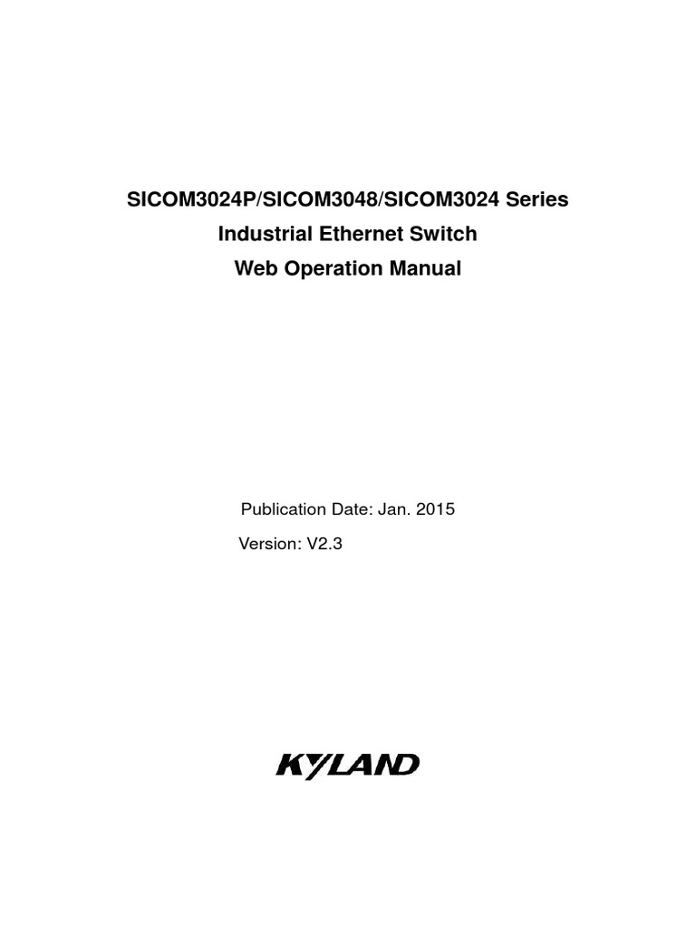 SICOM3024P (V3.1&V4.0) & SICOM3048 & SICOM3024 (V3.1) Series Industrial ...