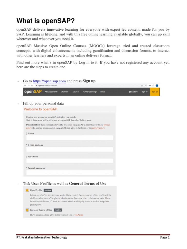openSAP Manual Guide | PDF