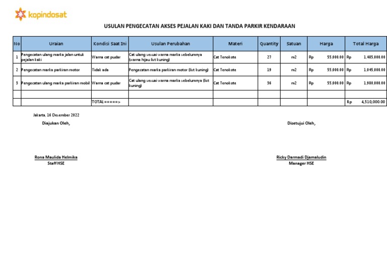 RAB Pengecatan | PDF