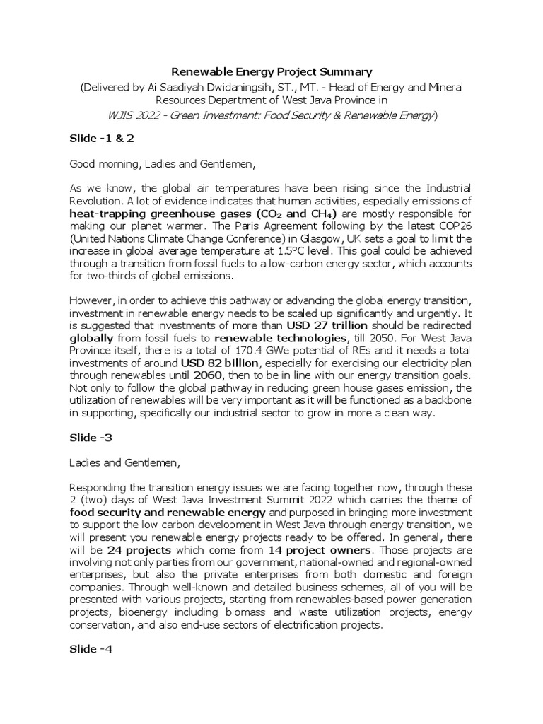 West Java Renewable Energy Initiatives | PDF | Renewable Energy ...