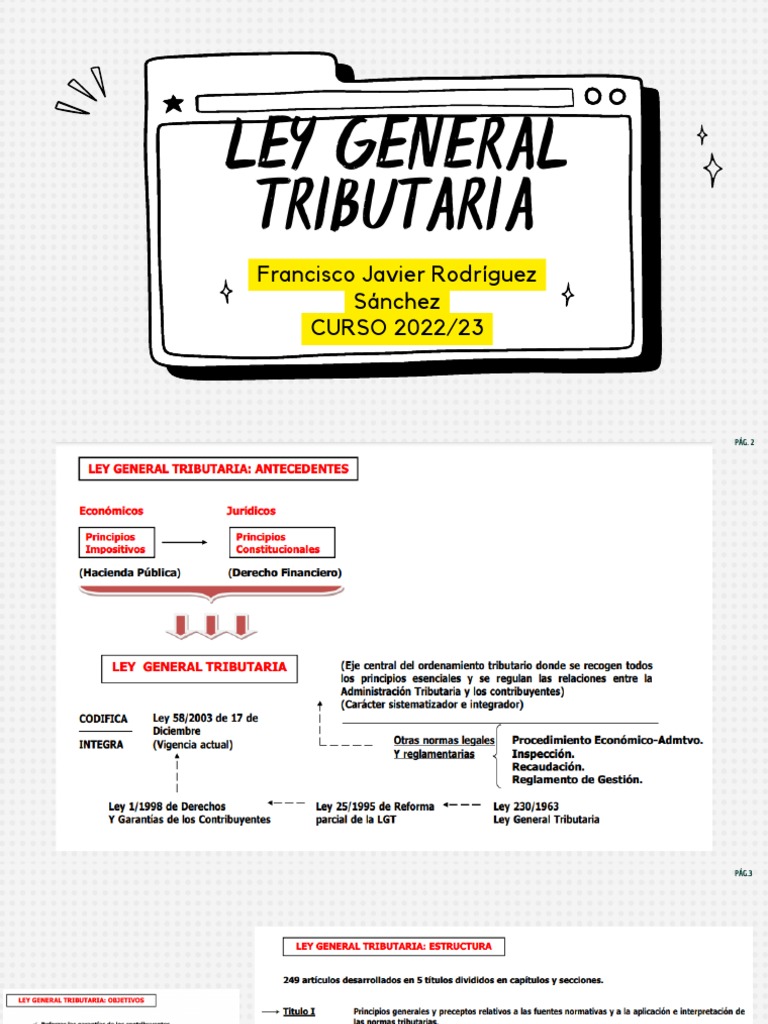 HLC - Ley General Tributaria | PDF | Estatuto de limitaciones | Liquidación