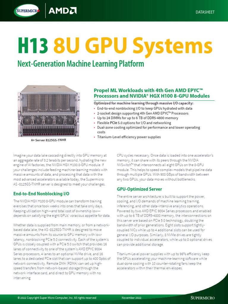 Datasheet H13 8UUniversalGPU | PDF | Graphics Processing Unit | Advanced Micro Devices