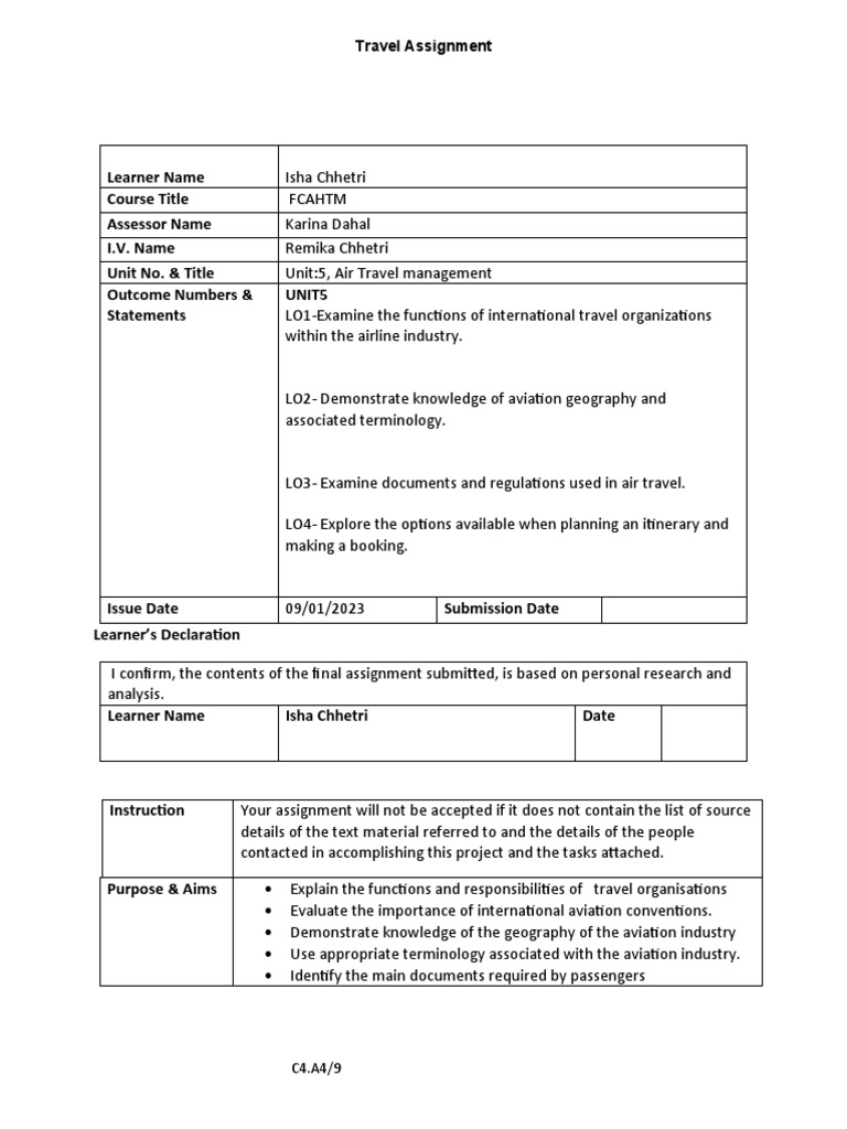 Air Travel Management Assignment | PDF