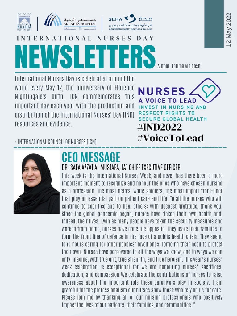 International Nurses Day Newsletter Final 2022 | PDF | Nursing | Surgery