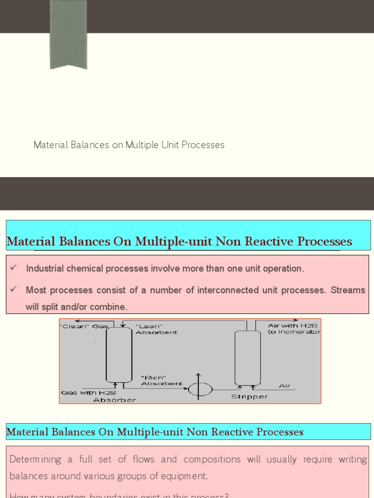 4.3 Material Balance On Multiple Unit Processes | PDF | Recycling | Filtration