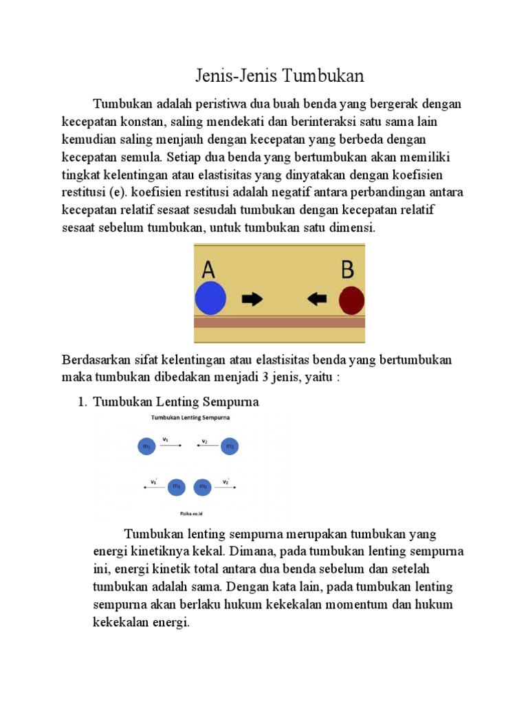 Jenis-Jenis Tumbukan | PDF