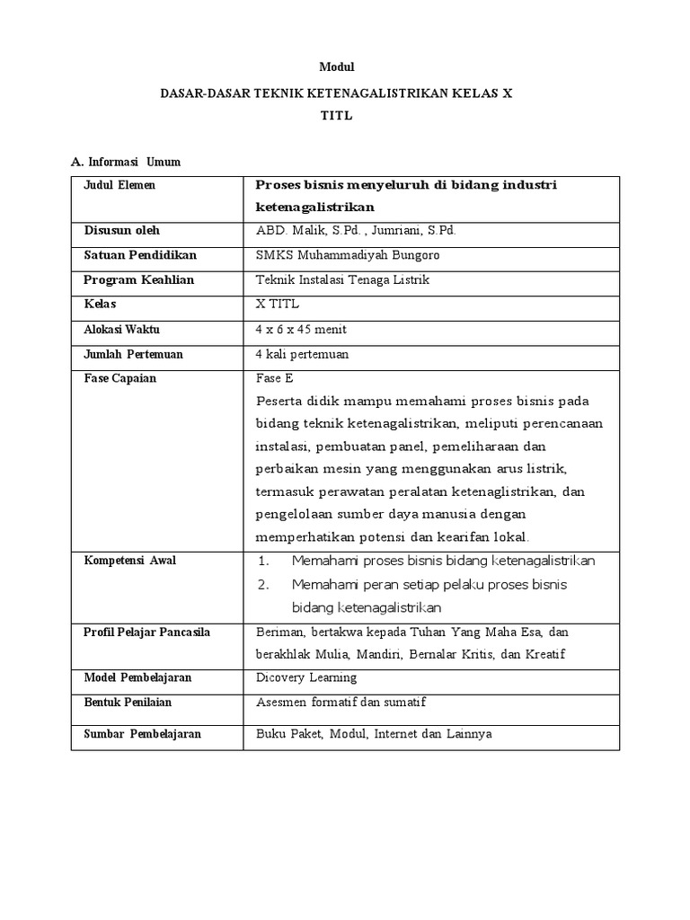 Modul Elemen 1docx | PDF