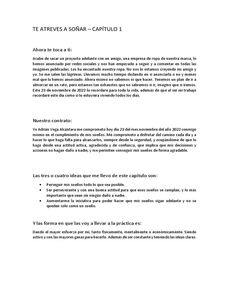 Te Atreves A Soñar | PDF