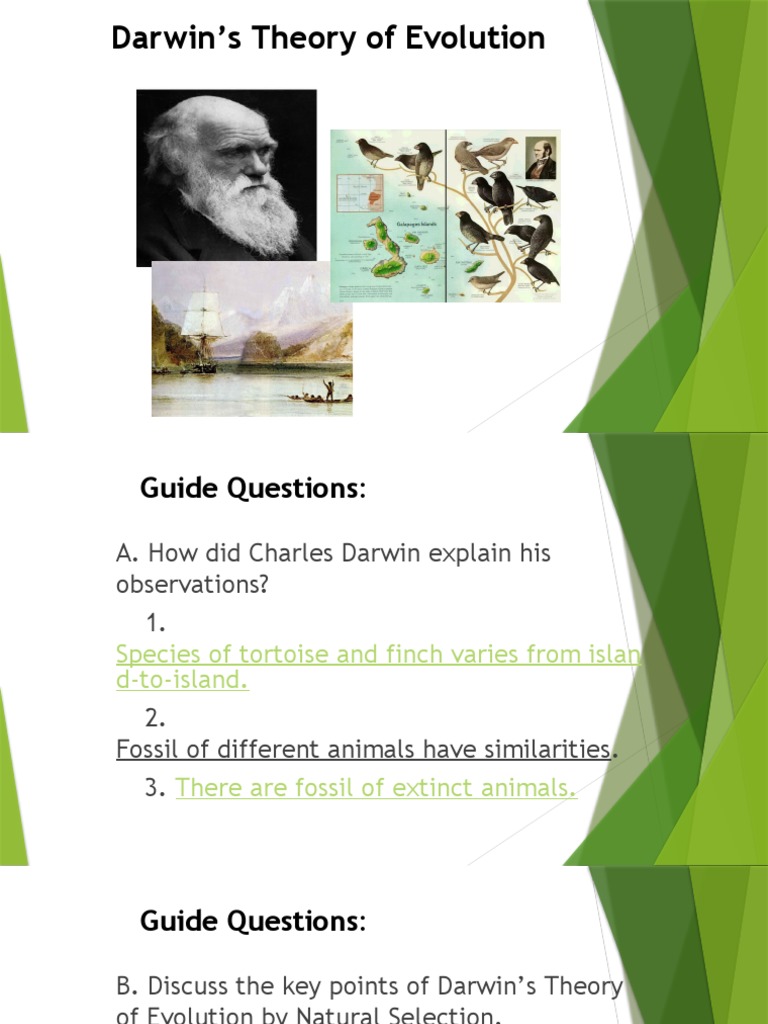 Topic 4 Theory of Evolution by Charles Darwin | PDF | Evolution ...