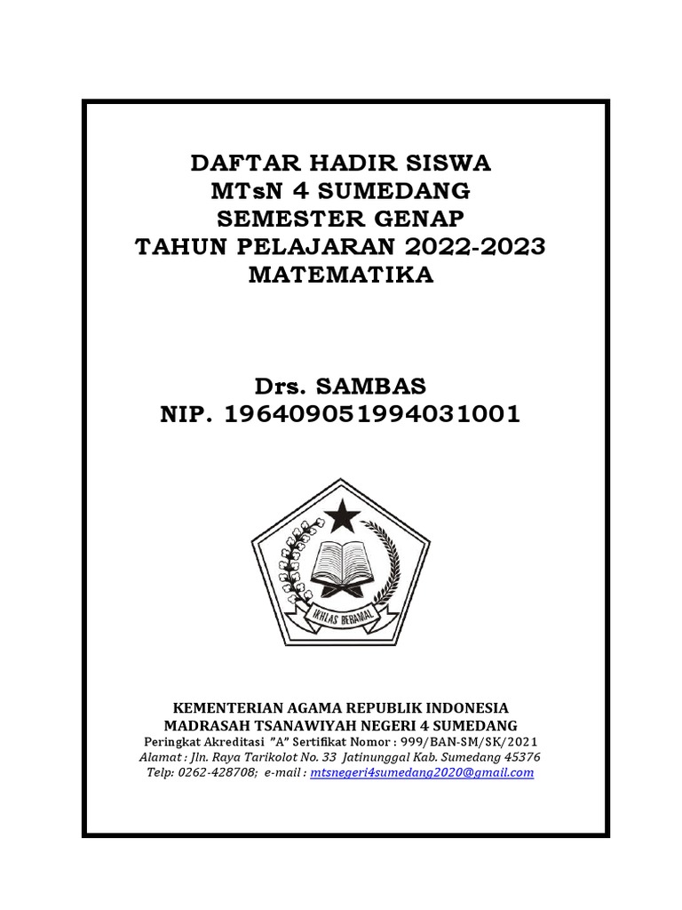 Cover Daftar Hadir | PDF