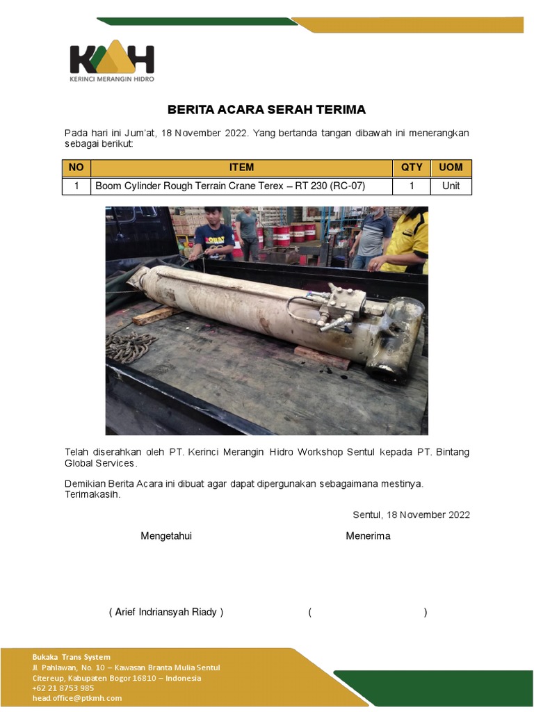 Bast-Boom Cylinder RC07 | PDF