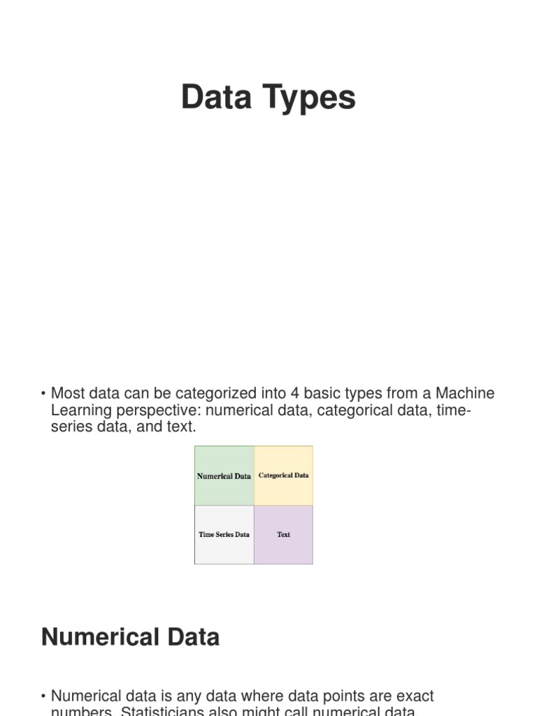 ML Unit - 2 Data Types | PDF ML Unit - 2 Data Types | PDF