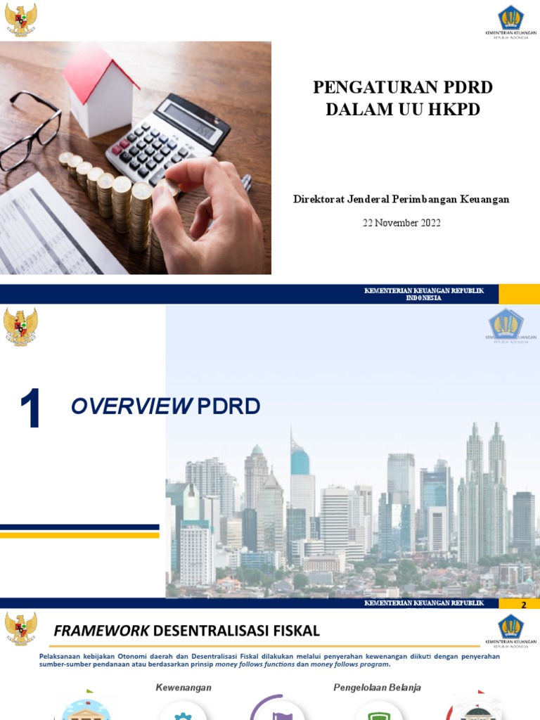 Perimbangan Keuangan Daerah - Pengaturan PDRD Dalam UU HKPD - Surakarta - 22112022 | PDF