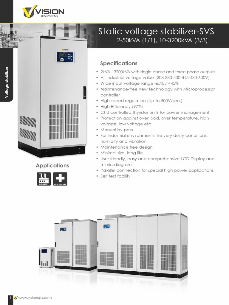 Datasheet-Vision Static-voltage-stabilizer-EN | PDF