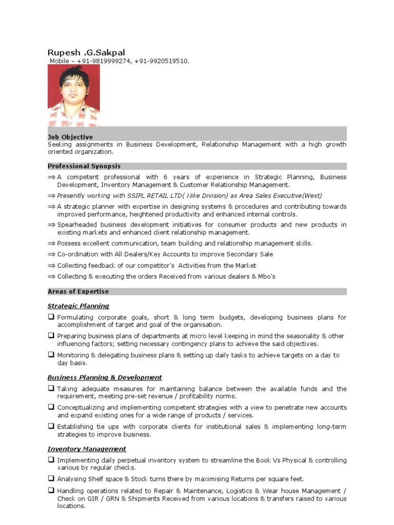 Rupesh Resume | PDF | Business Development | Strategic Management