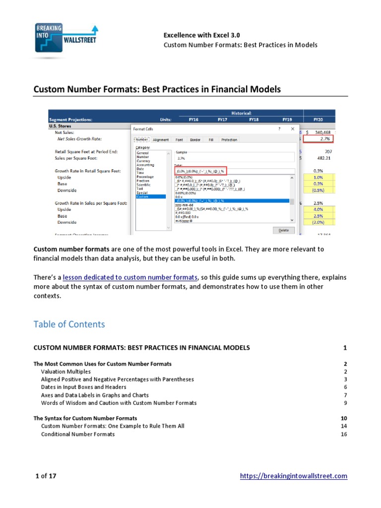 Excel Custom Number Formats Pdf Microsoft Excel Computing 8520