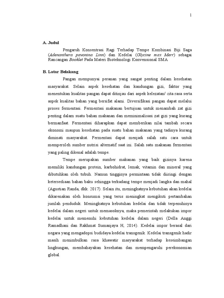 Proposal Astika Booklet UNTUK SEMPRO Fix | PDF