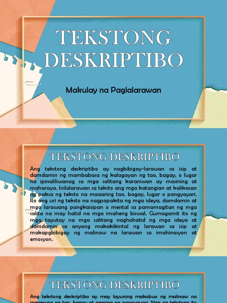 Tekstong Deskriptibo | PDF