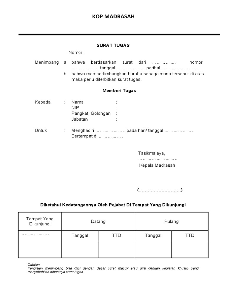 Surat Tugas 2023 | PDF