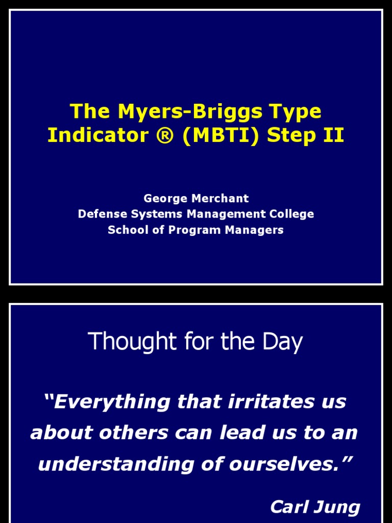 Mbti Step II For PMC 04 2 | PDF | Abstraction | Psychology