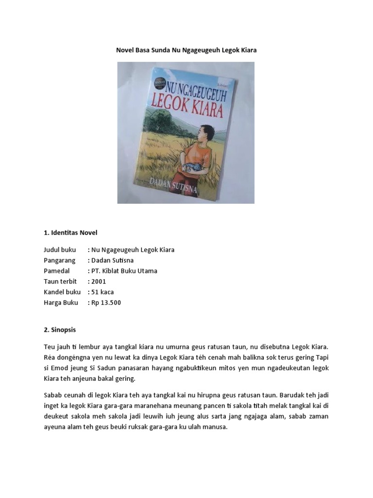 Novel Basa Sunda Nu Ngageugeuh Legok Kiara | PDF