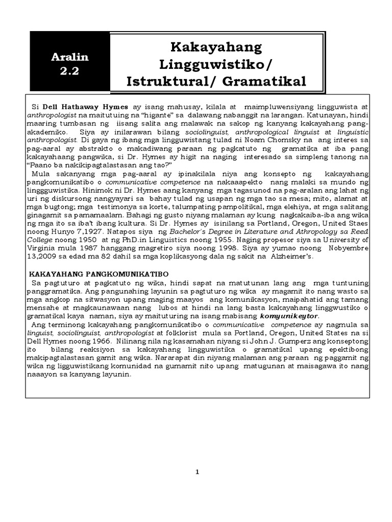 Kom Pan 11 - Q2 - Modyul 1 - Aralin 1 4 Komunikasyon - Q2 - Modyul DMNHS | PDF