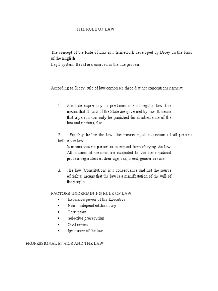 The Rule of Law | PDF