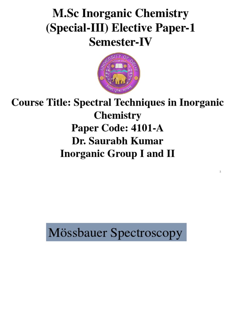 Applications of Mössbauer Spectroscopy | PDF