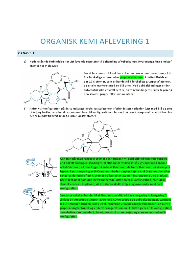 Organisk Kemi Aflevering 1 | PDF