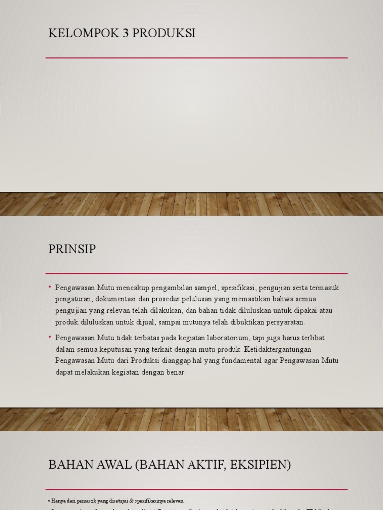 Ppt. Kelompok 3 Produksi CPOB | PDF