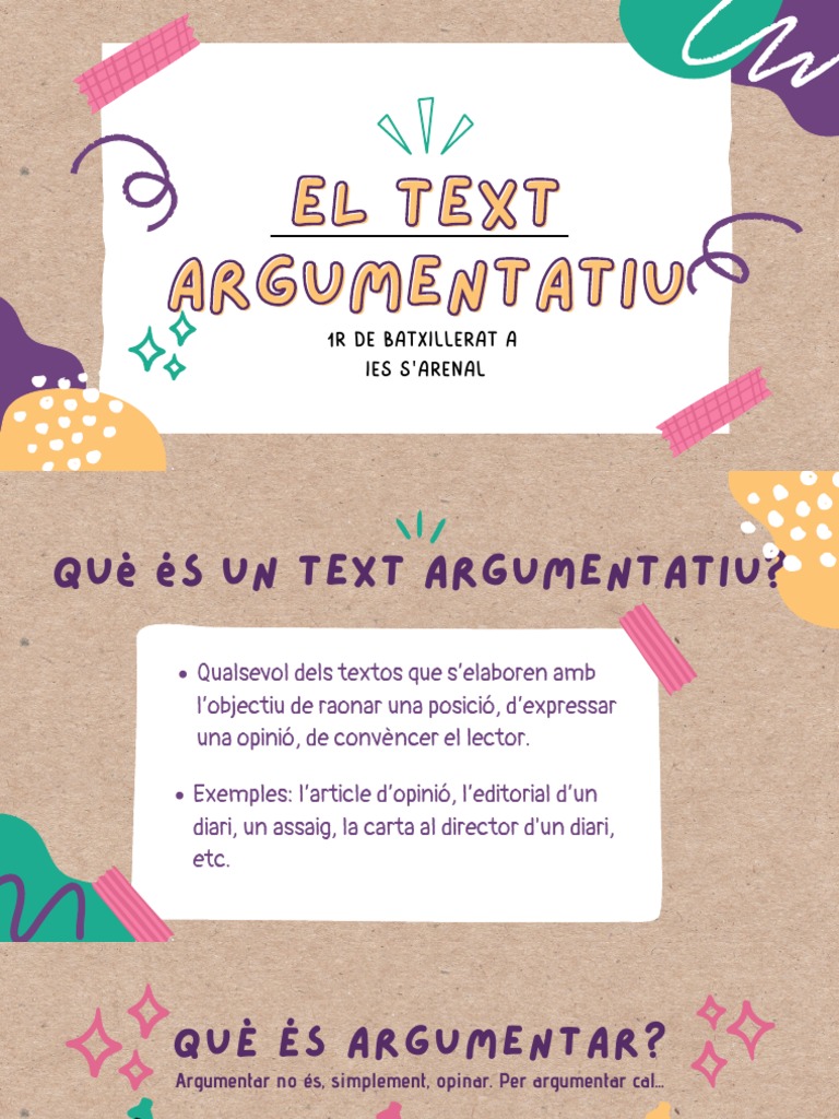 El Text Argumentatiu | PDF