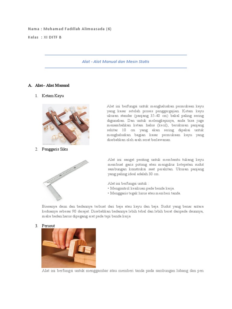 Alat Manual Dan Statis | PDF