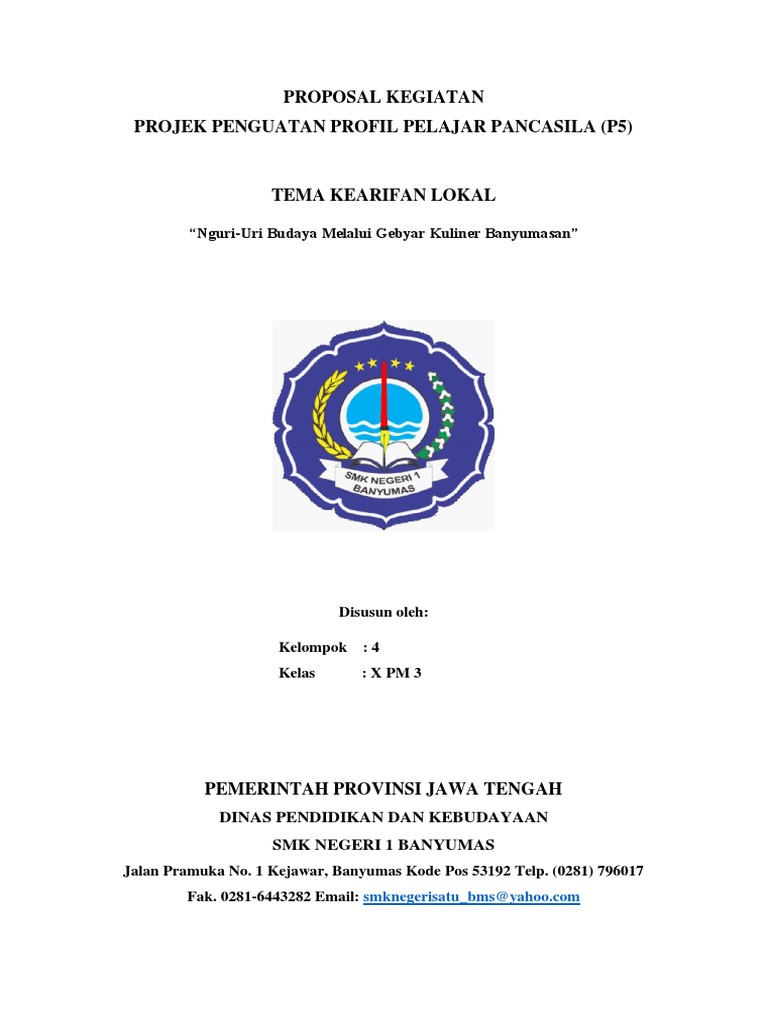 PROPOSAL KEGIATAN P5 Kelompok 4. pm3 | PDF