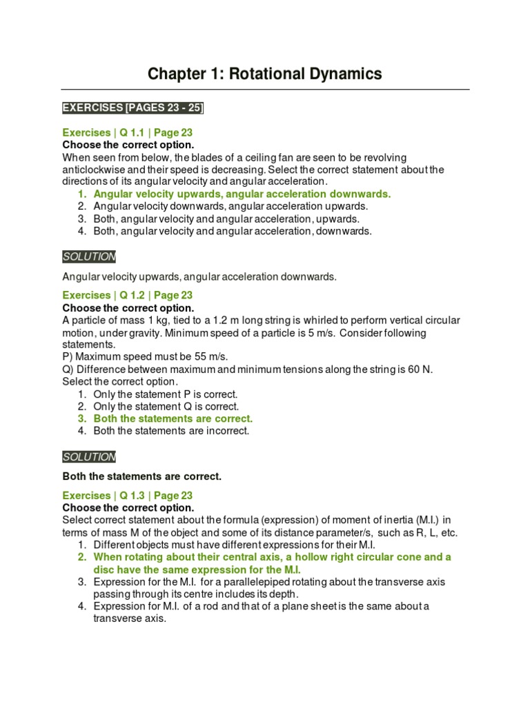 Rotational Dynamics | PDF | Rotation Around A Fixed Axis | Angular Momentum