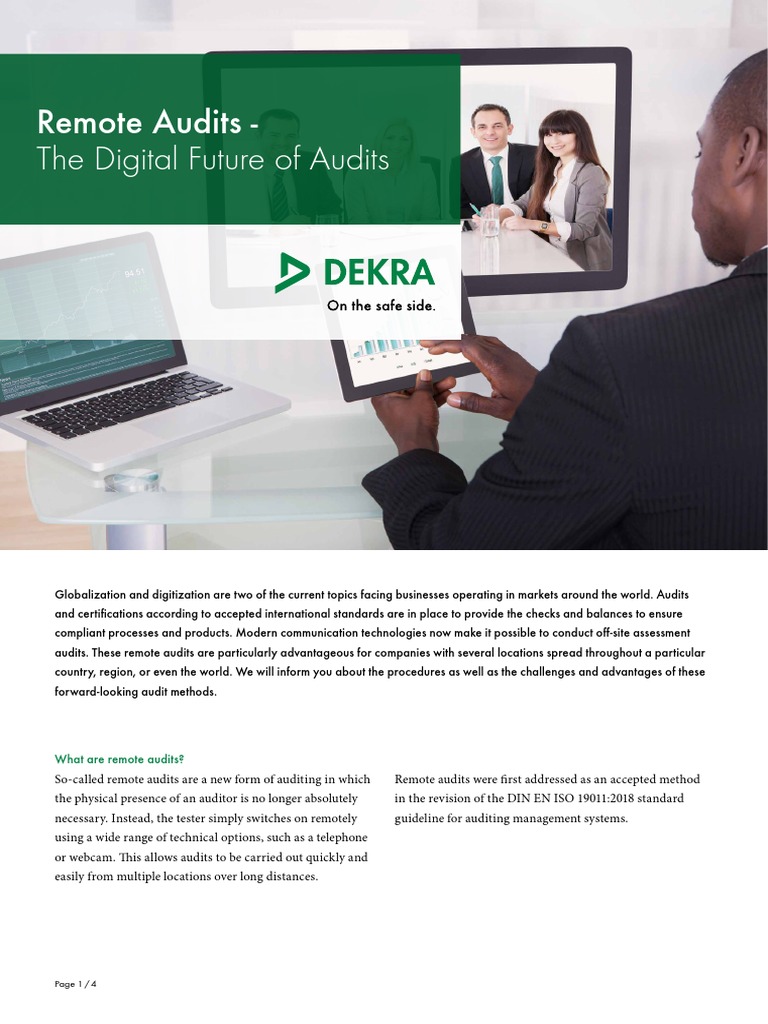 Dekra Se Whitepaper Digital Future of Auditing en Us v2 | PDF | Audit ...